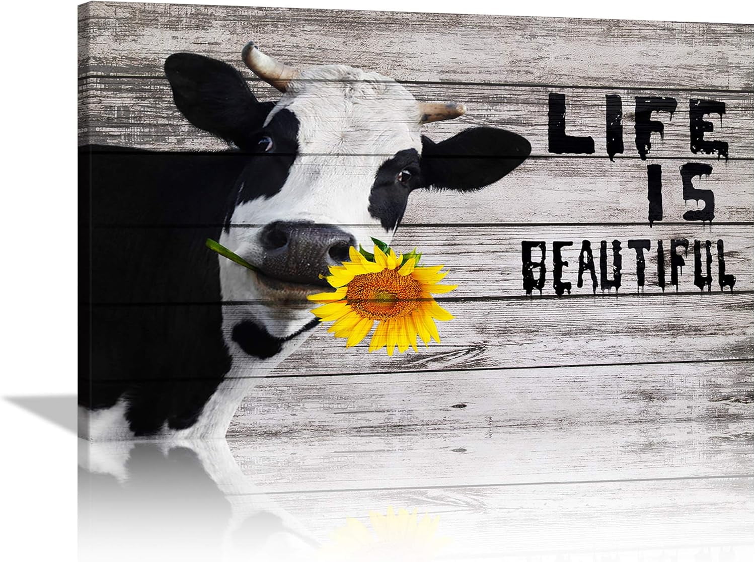 Cow Wall Art Decor for Home Inspirational Poster Print Farmhouse Animal ...