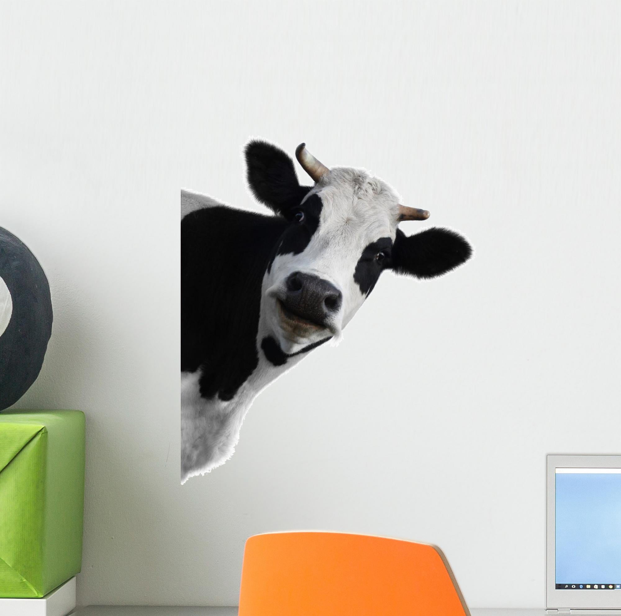 Cow Wall Mural by Wallmonkeys Peel and Stick Graphic (12 in H x 10 in W ...