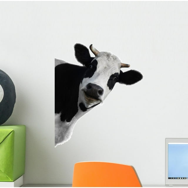 Cow Wall Mural by Wallmonkeys Peel and Stick Graphic (12 in H x 10 in W ...