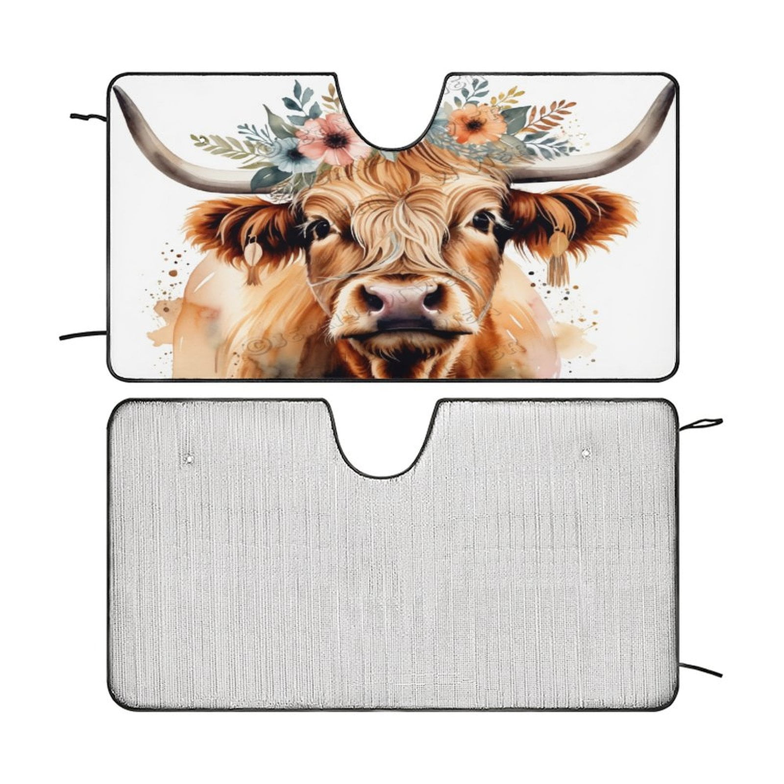 Cow Woodland Animal Windshield Sunshade Car Sun Shade Protector for ...