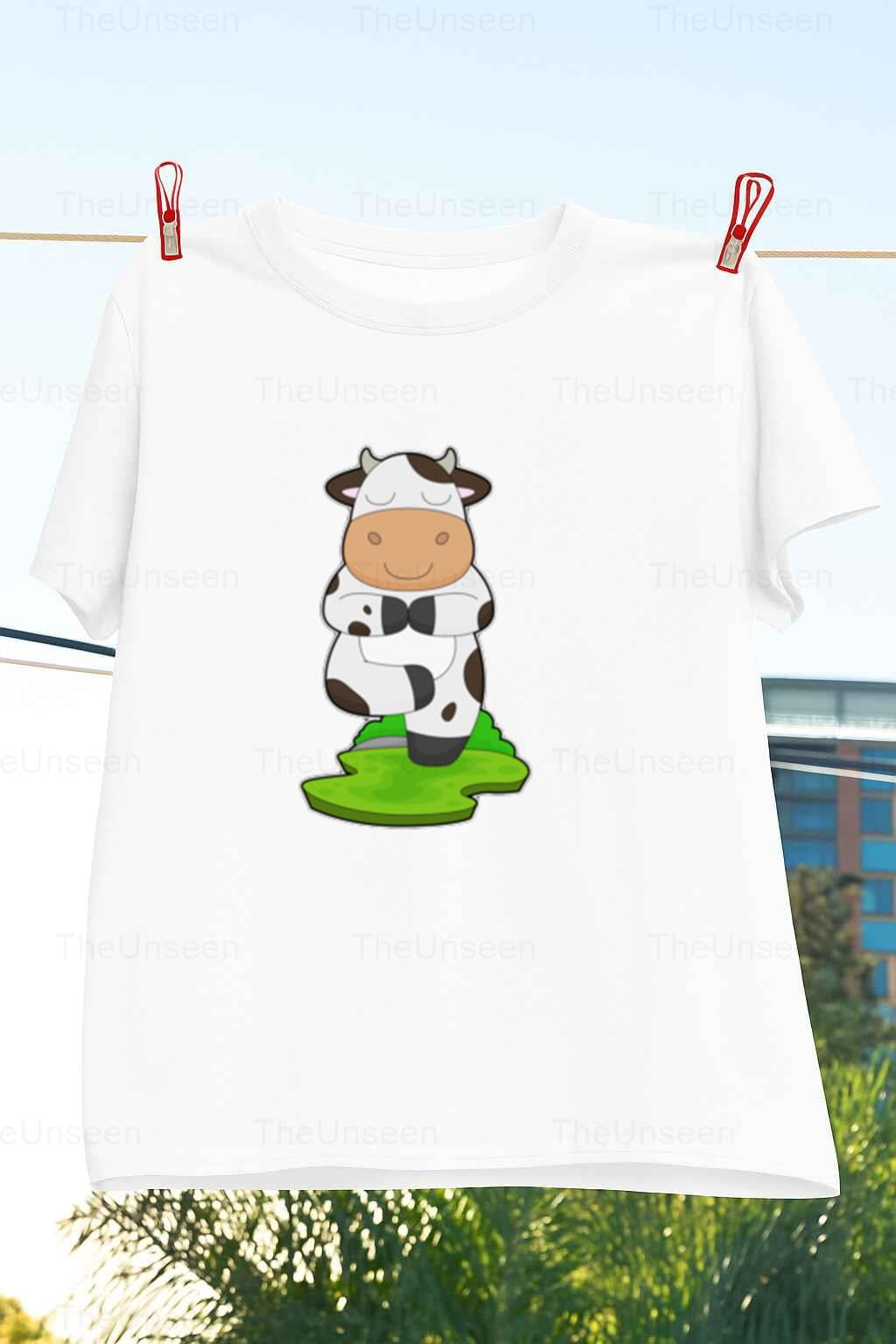 Cow Yoga Fitness Meditation Funny Farm Animal Pose Unisex T-Shirt up to ...