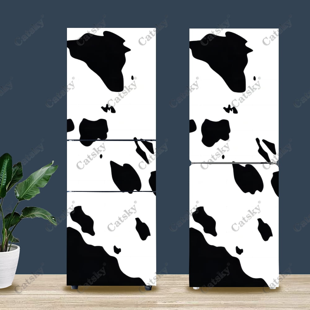Cow pattern Refrigerator Sticker Home Decor Kitchen Mural DIY Wall ...