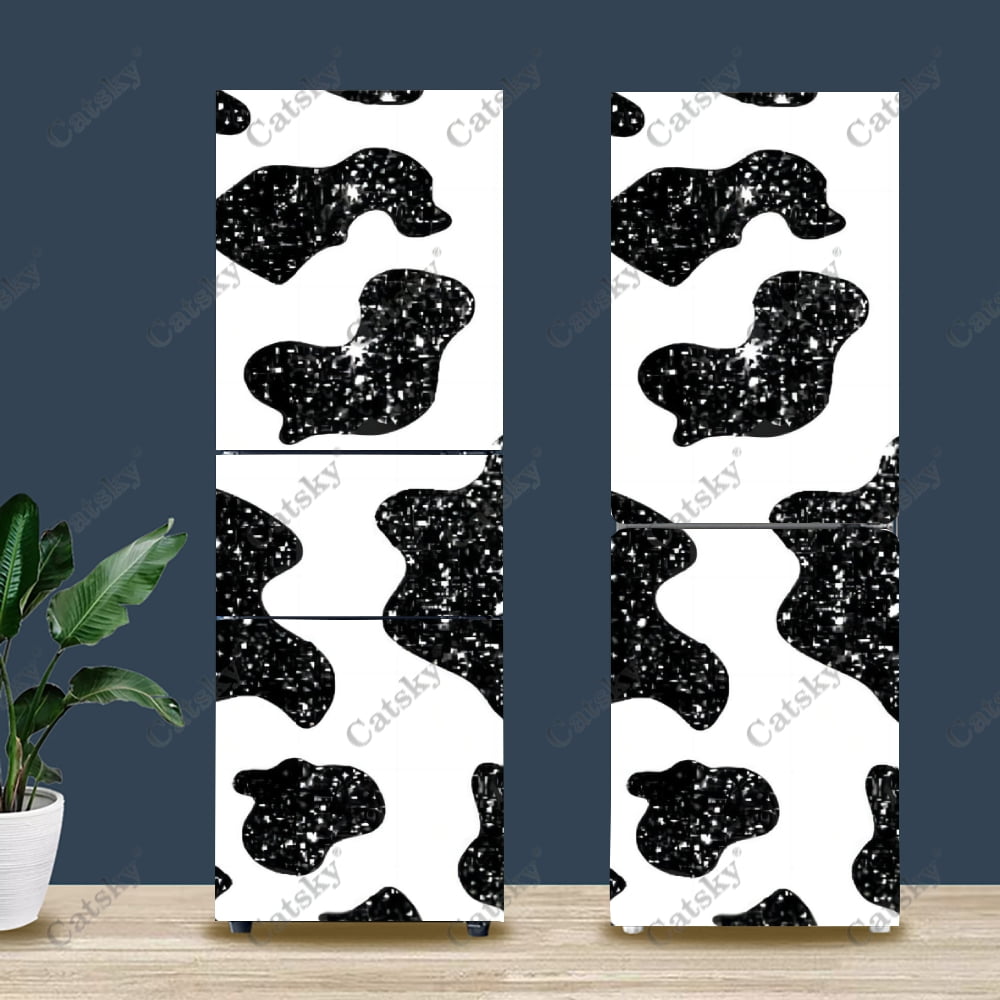 Cow pattern Refrigerator Sticker Home Decor Kitchen Mural DIY Wall ...