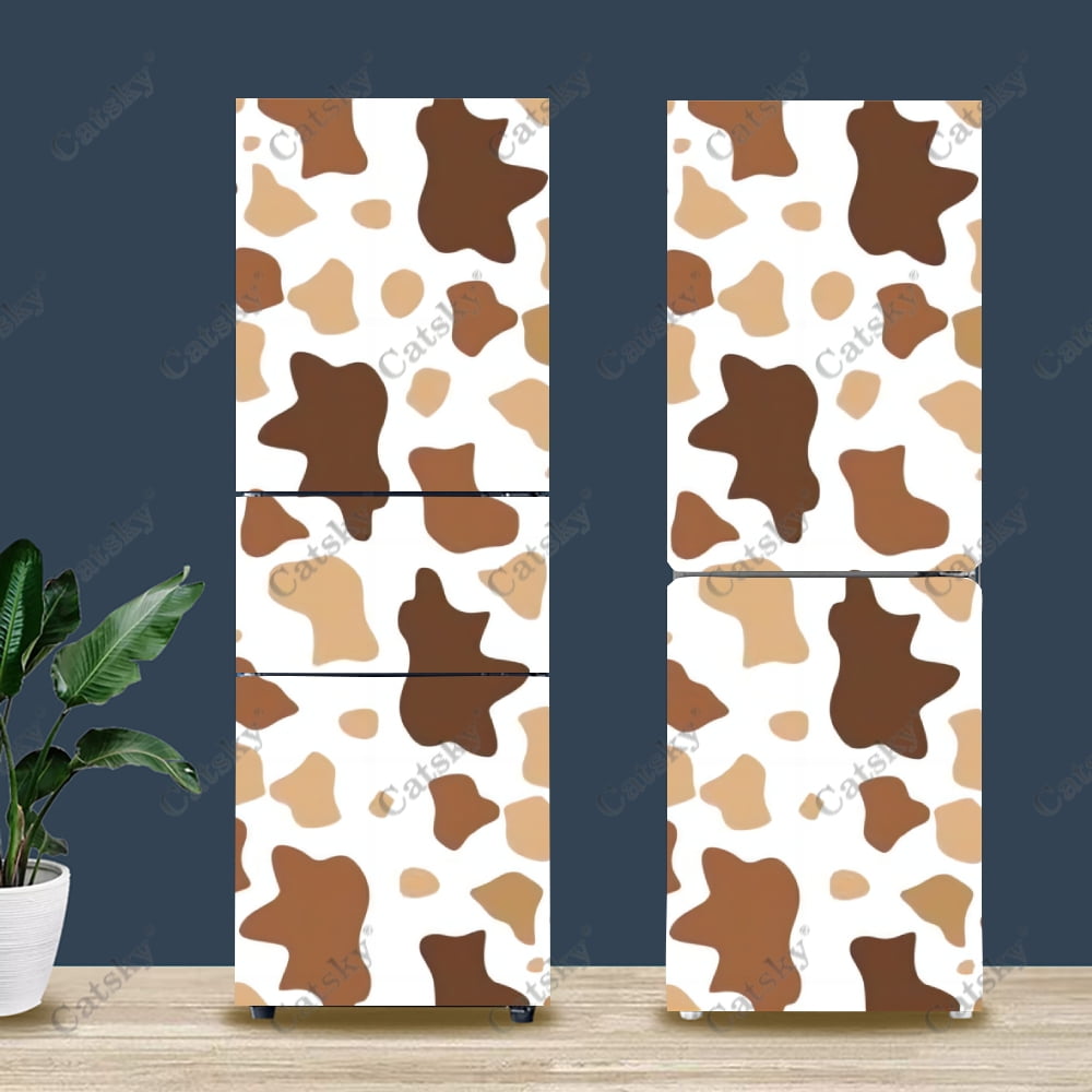 Cow pattern Refrigerator Sticker Home Decor Kitchen Mural DIY Wall ...