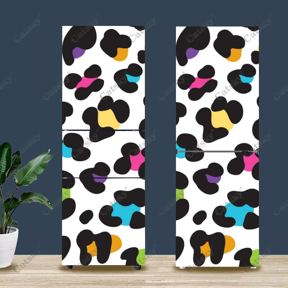 Cow pattern Refrigerator Sticker Home Decor Kitchen Mural DIY Wall ...