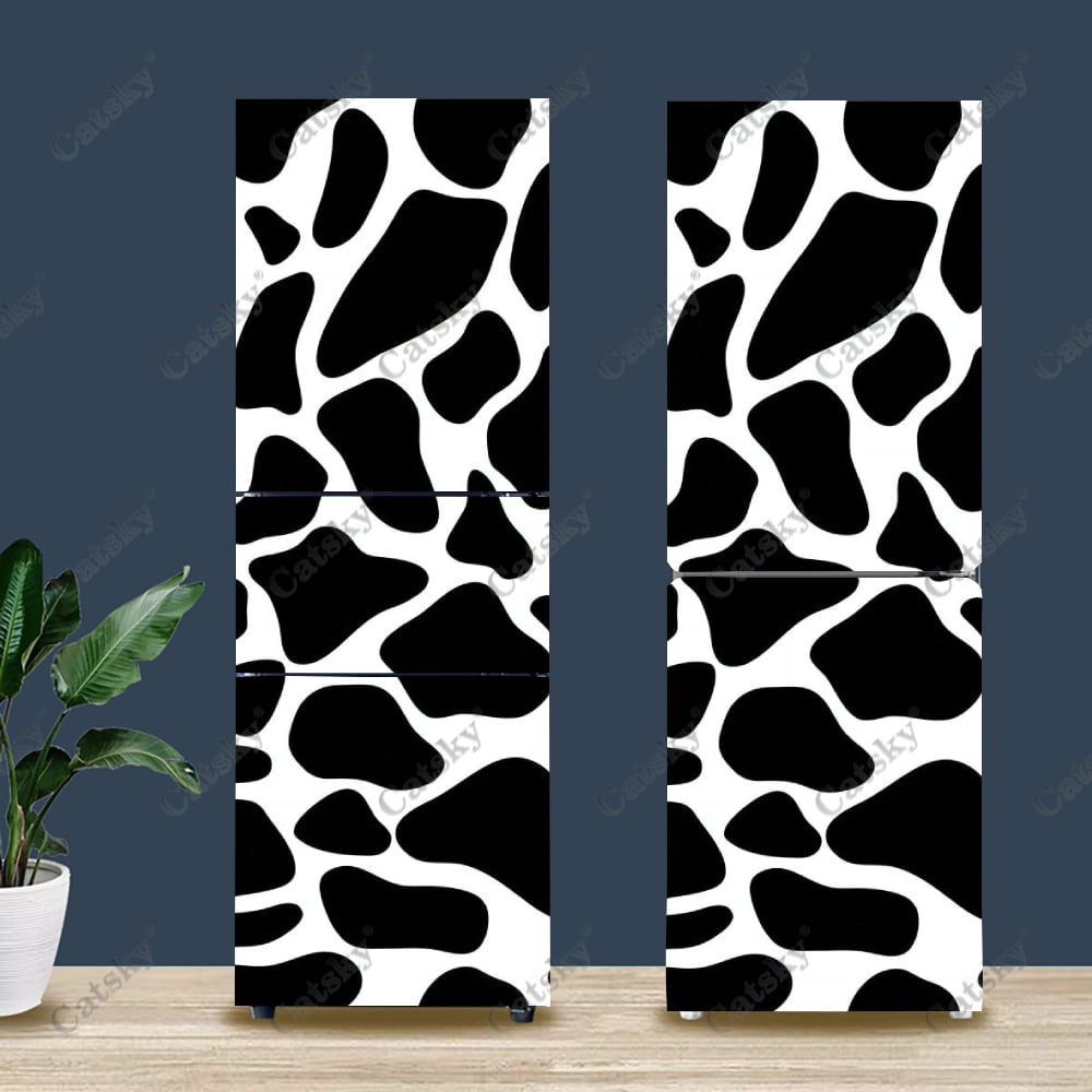 Cow pattern Refrigerator Sticker Home Decor Kitchen Mural DIY Wall ...