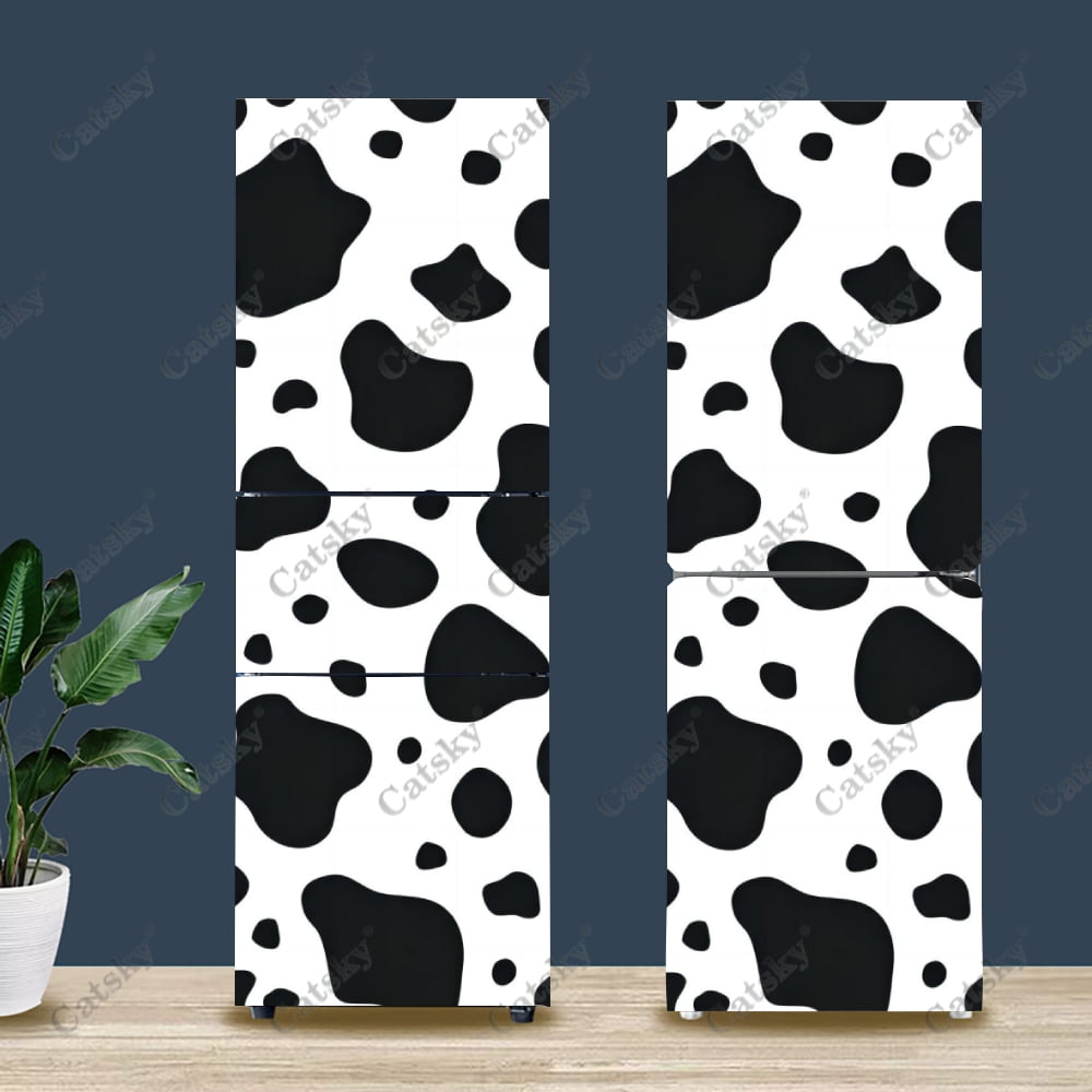 Cow pattern Refrigerator Sticker Home Decor Kitchen Mural DIY Wall ...