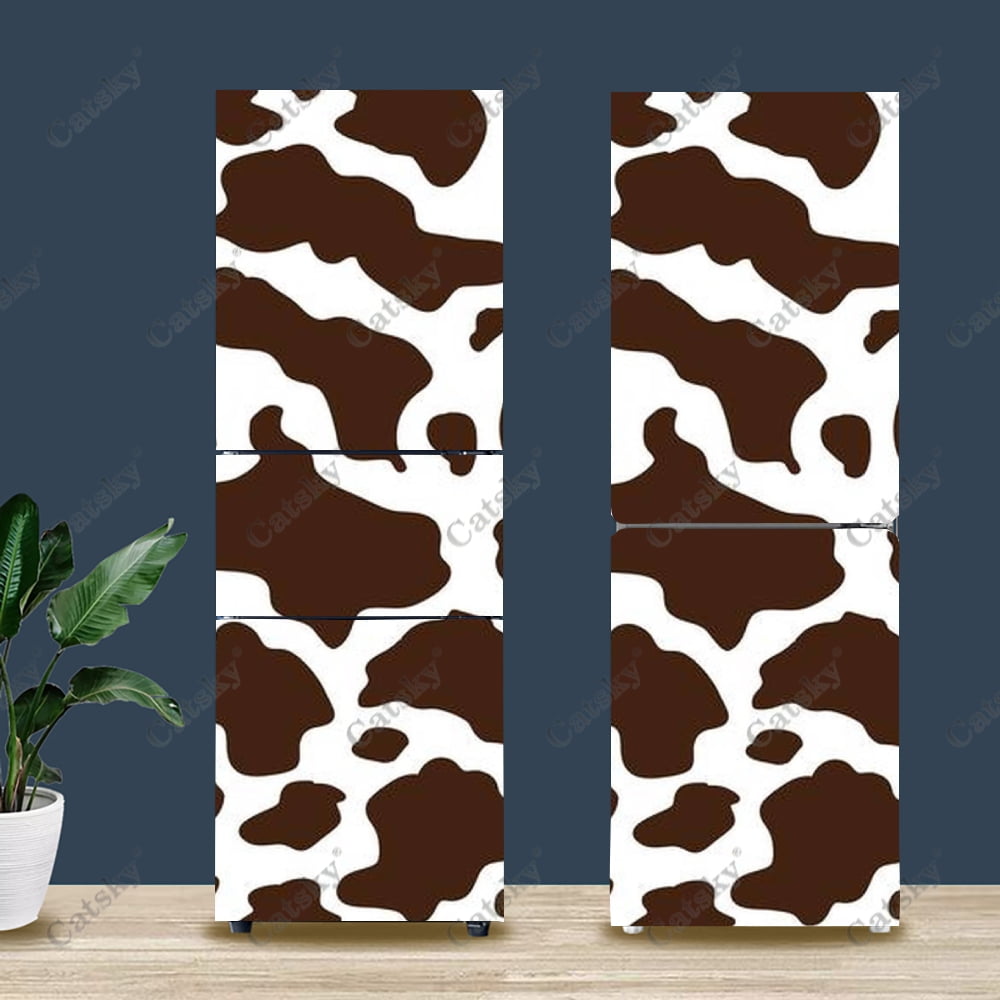 Cow pattern Refrigerator Sticker Home Decor Kitchen Mural DIY Wall ...