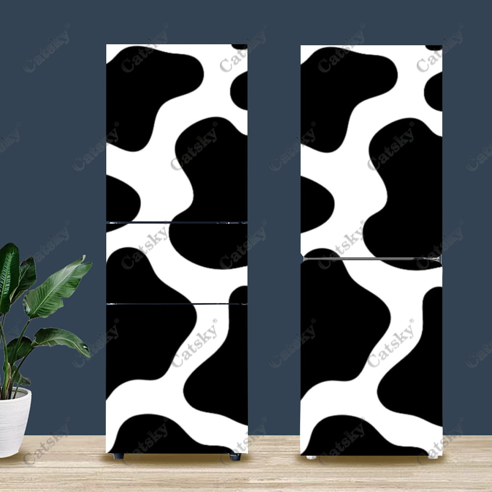 Cow pattern Refrigerator Sticker Home Decor Kitchen Mural DIY Wall ...