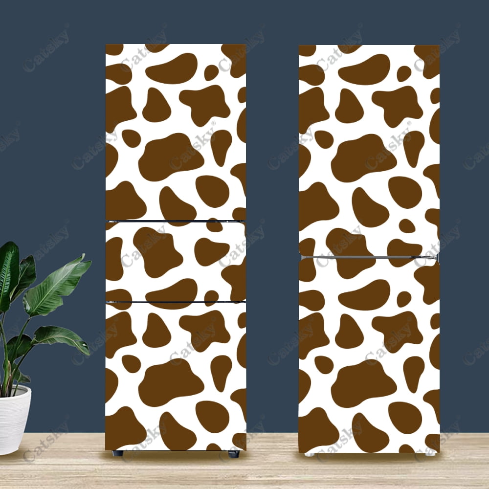 Cow pattern Refrigerator Sticker Home r Kitchen Mural DIY Wall Sticker ...