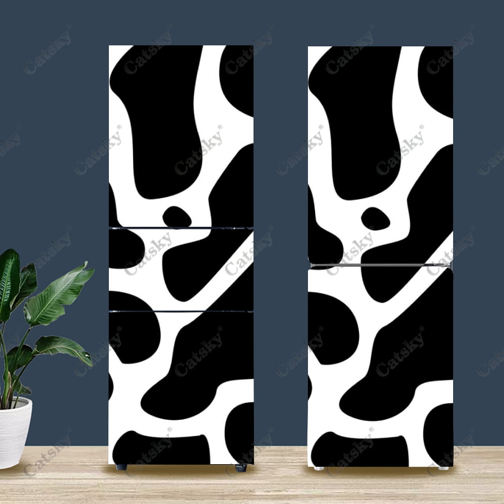 Cow pattern Refrigerator Sticker Home r Kitchen Mural DIY Wall Sticker ...