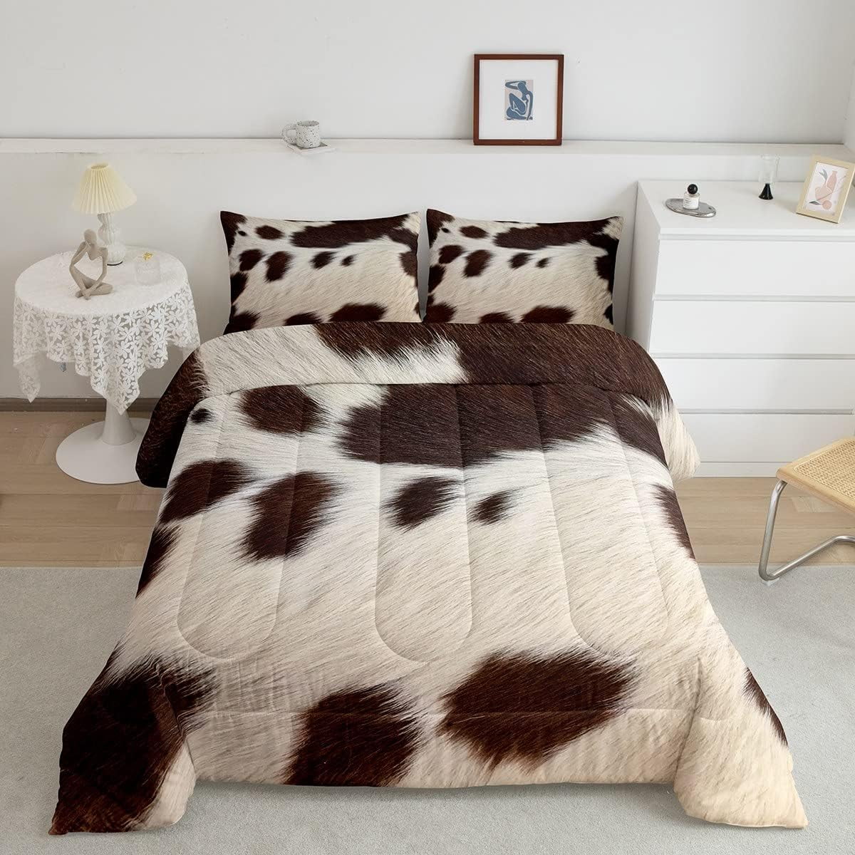 Cow pinrt Sunflowers Kids Comforter Set Boys Girls Adults Decor ...