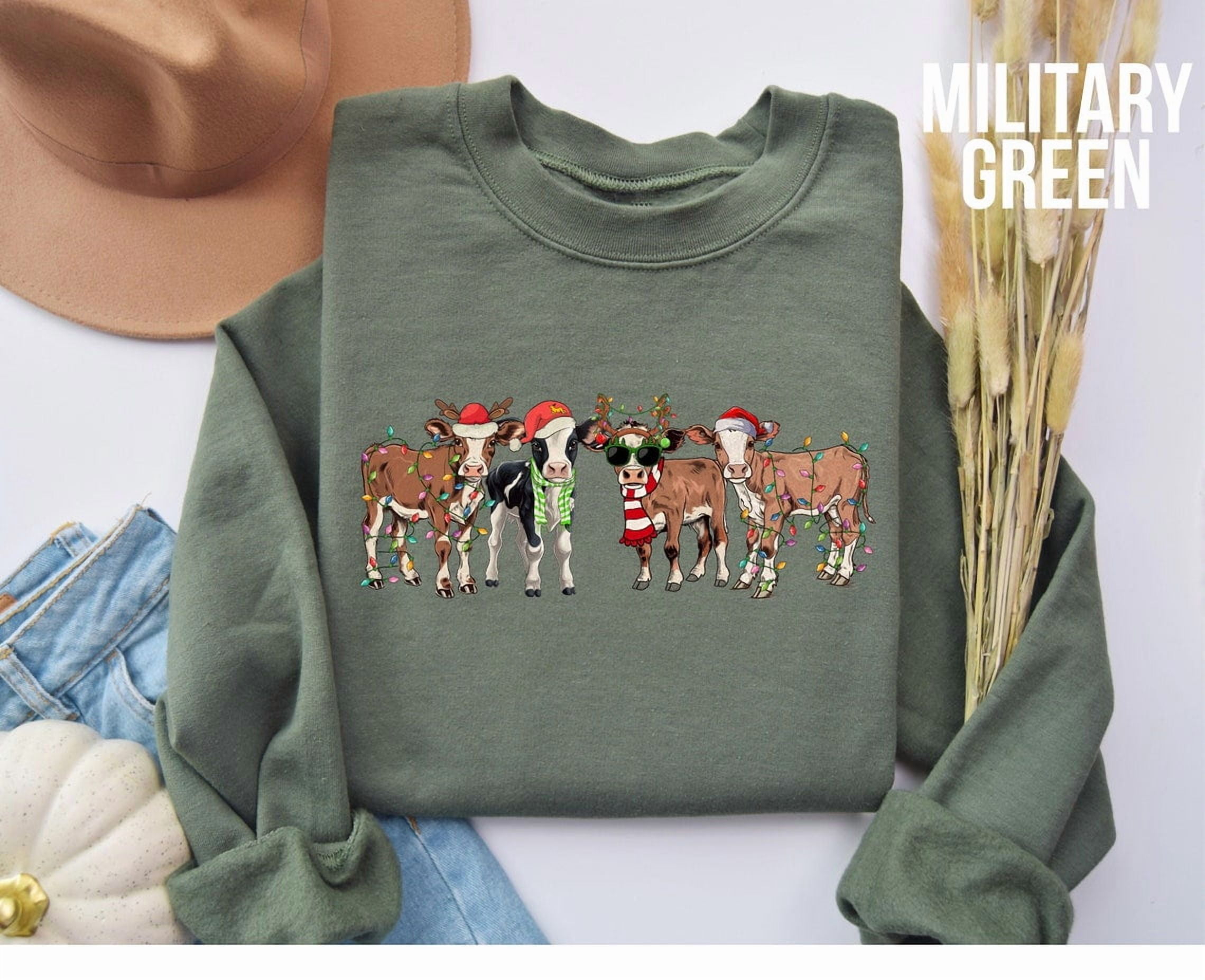 Cow season Lights Sweatshirt: Farm Animal Sweater All Size S-5Xl ...