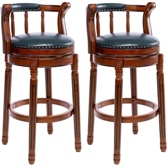 Cow top Lear Wooden Stools Swivel Height Chair with Backs for Home ...