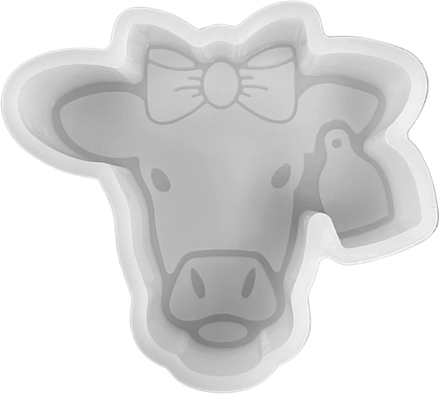 Cow with Ear Tag Silicone Mold Size 3.15" Wide x 2.75" Long x 0.8" Deep ...