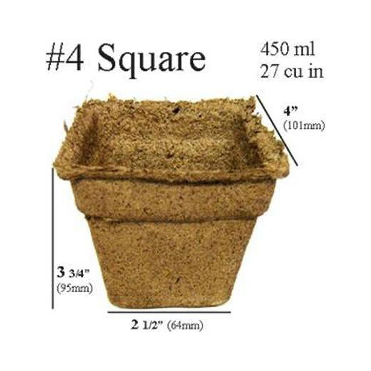 CowPots #4 Square Tall Pot - 54 pots - Walmart.com