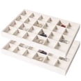 Coward 2PC Stackable 24 Gird Jewelry Organizer Tray Necklace Earring ...