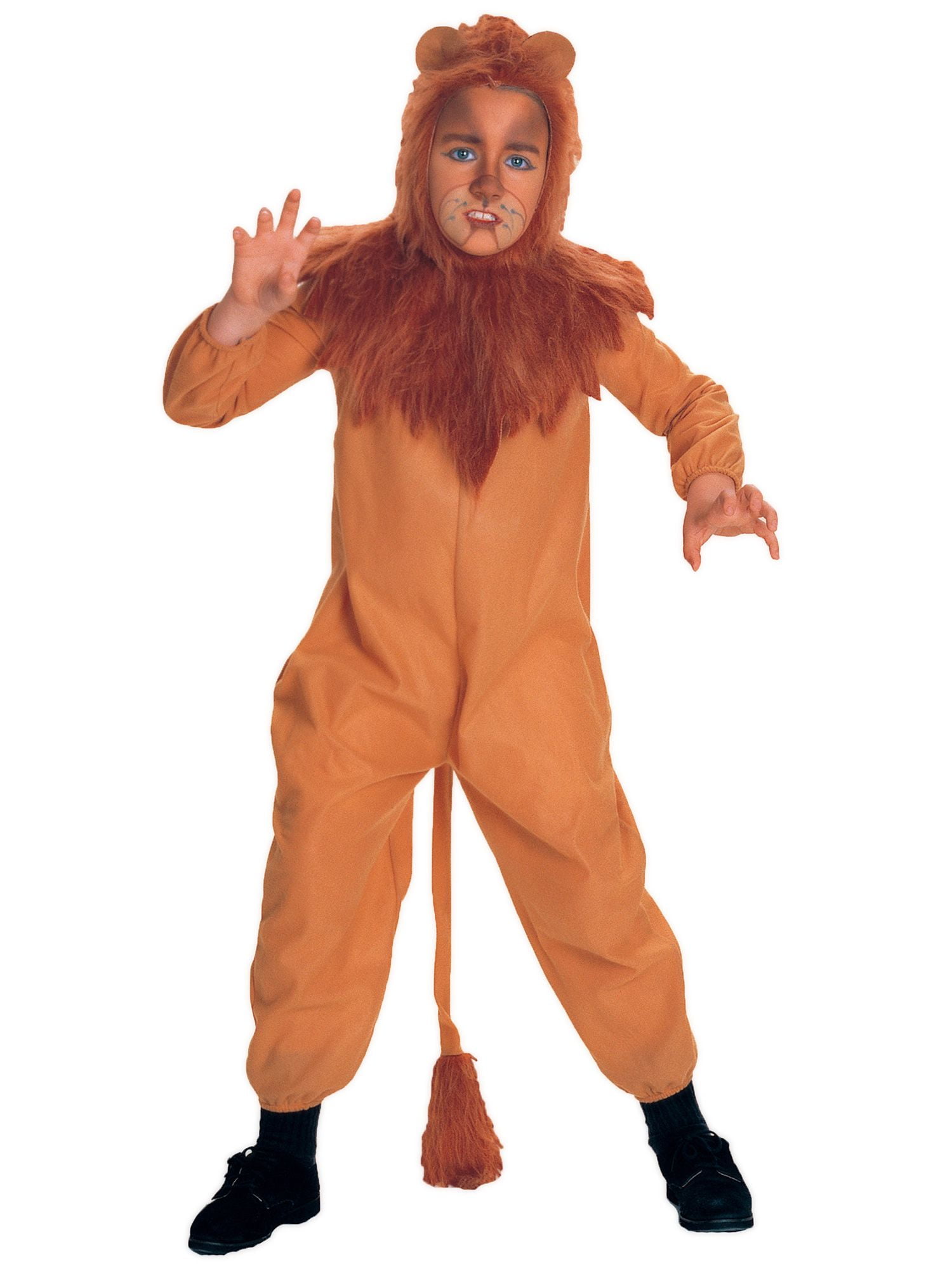 RUBIES II Cowardly Lion Costume for Kids, Faux Fur Mane, Tail ...