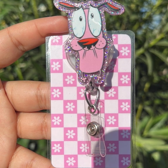 Cowarly dog badge reel, badge reel for nurse, badge reel, teacher badge ...