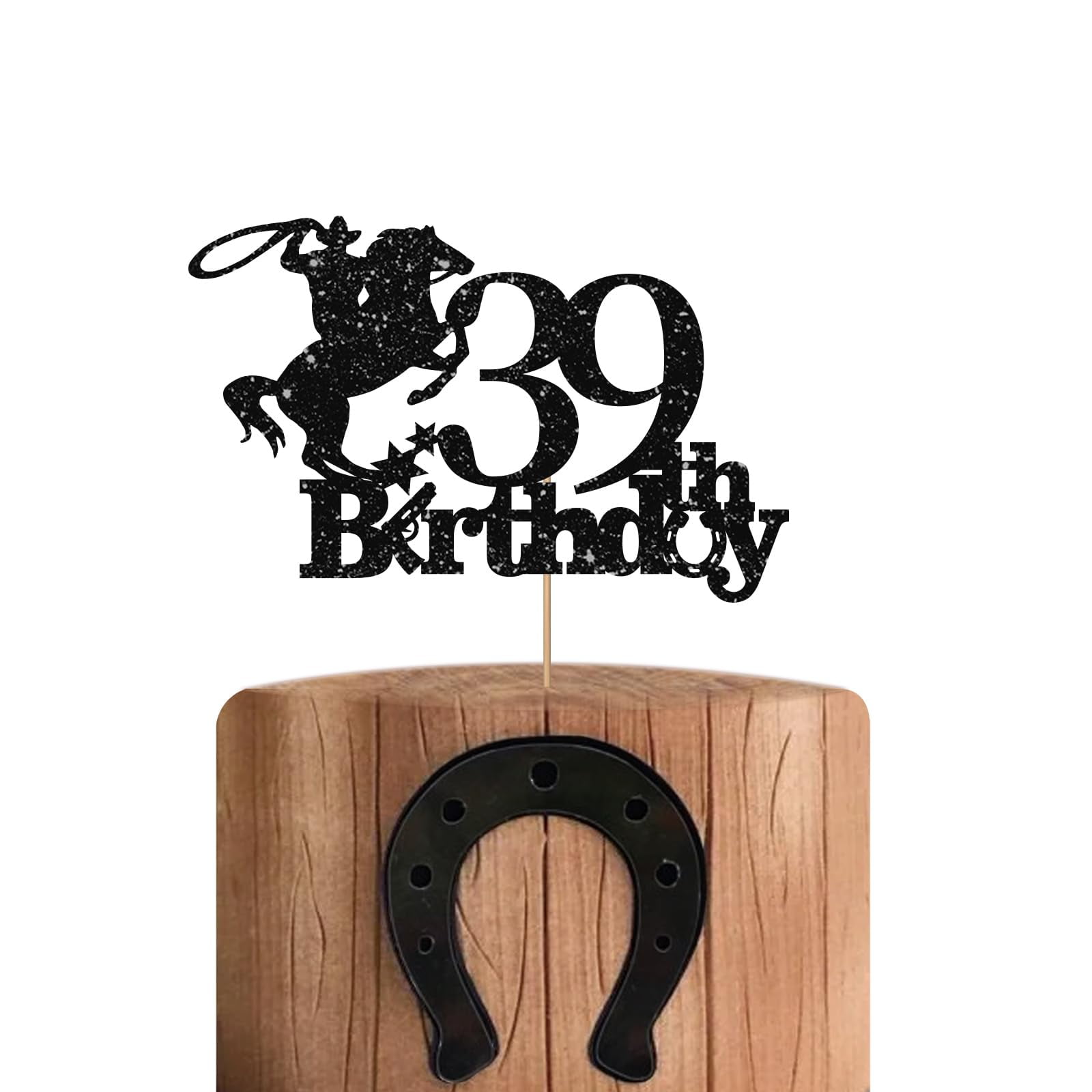 Cowboy 39th Birthday Cake Topper, Horse RST1 39th Birthday Cake Topper ...