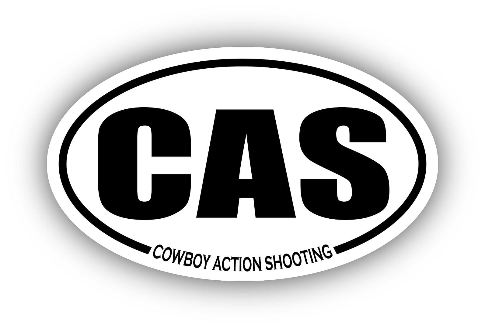Cowboy Action Shooting CAS Oval Bumper Sticker 3M Vinyl Decal 3 in x 5 ...