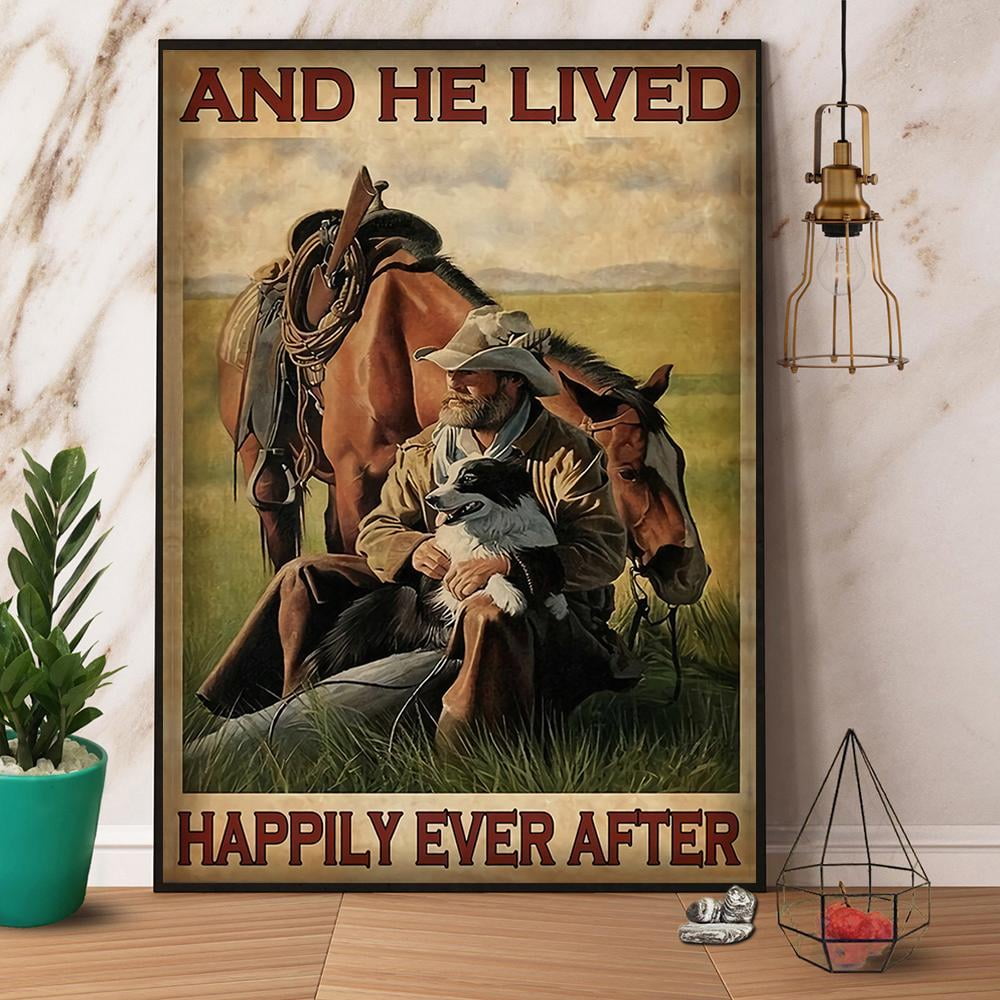 Cowboy And He Lived Happily Ever After Paper Poster No Frame Matte Wall ...