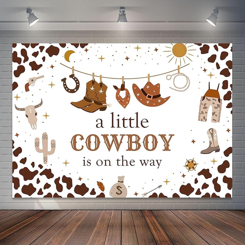 Cowboy Baby Shower Backdrop Wild West Baby Shower Photography ...