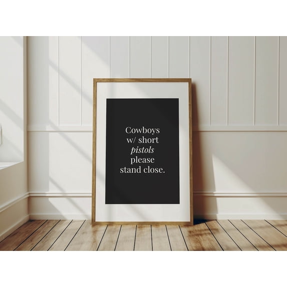 Cowboy Bathroom Wall Art, Stretched Canvas Size 16x24 - Walmart.com