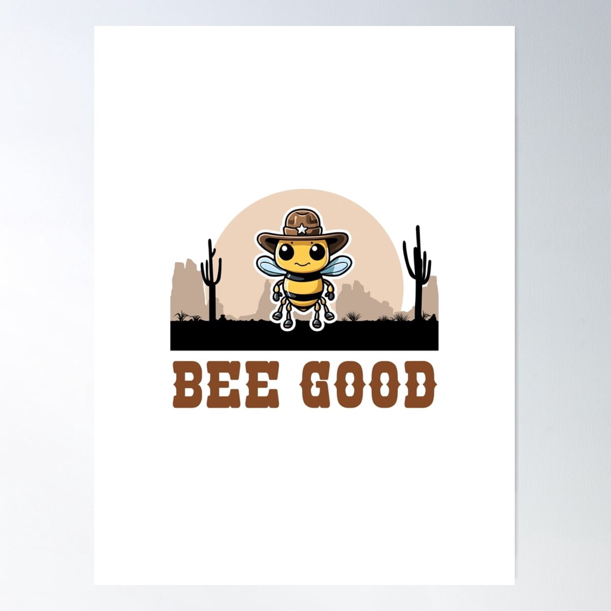 Cowboy Bee Good Sheriff Poster, 12x18 UNFRAMED - Walmart.com