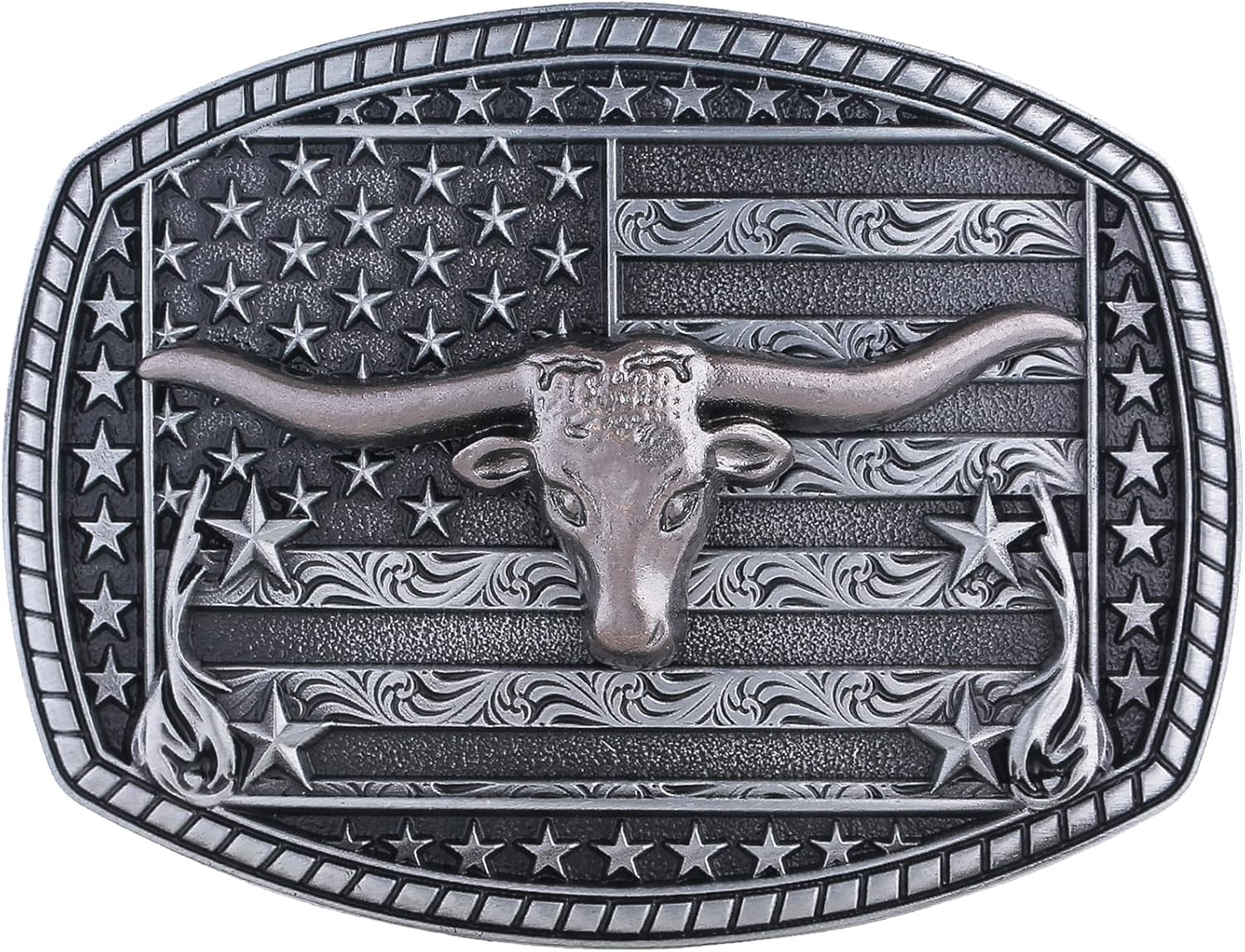 Cowboy Belt Buckle for Men Western Cowgirl Rodeo Longhorn Bull Belt ...