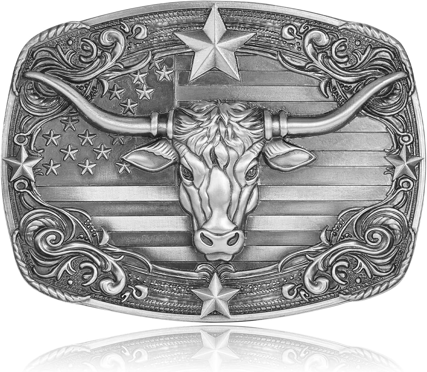 Cowboy Belt Buckle for Men Western Cowgirl Rodeo Longhorn Bull Belt ...