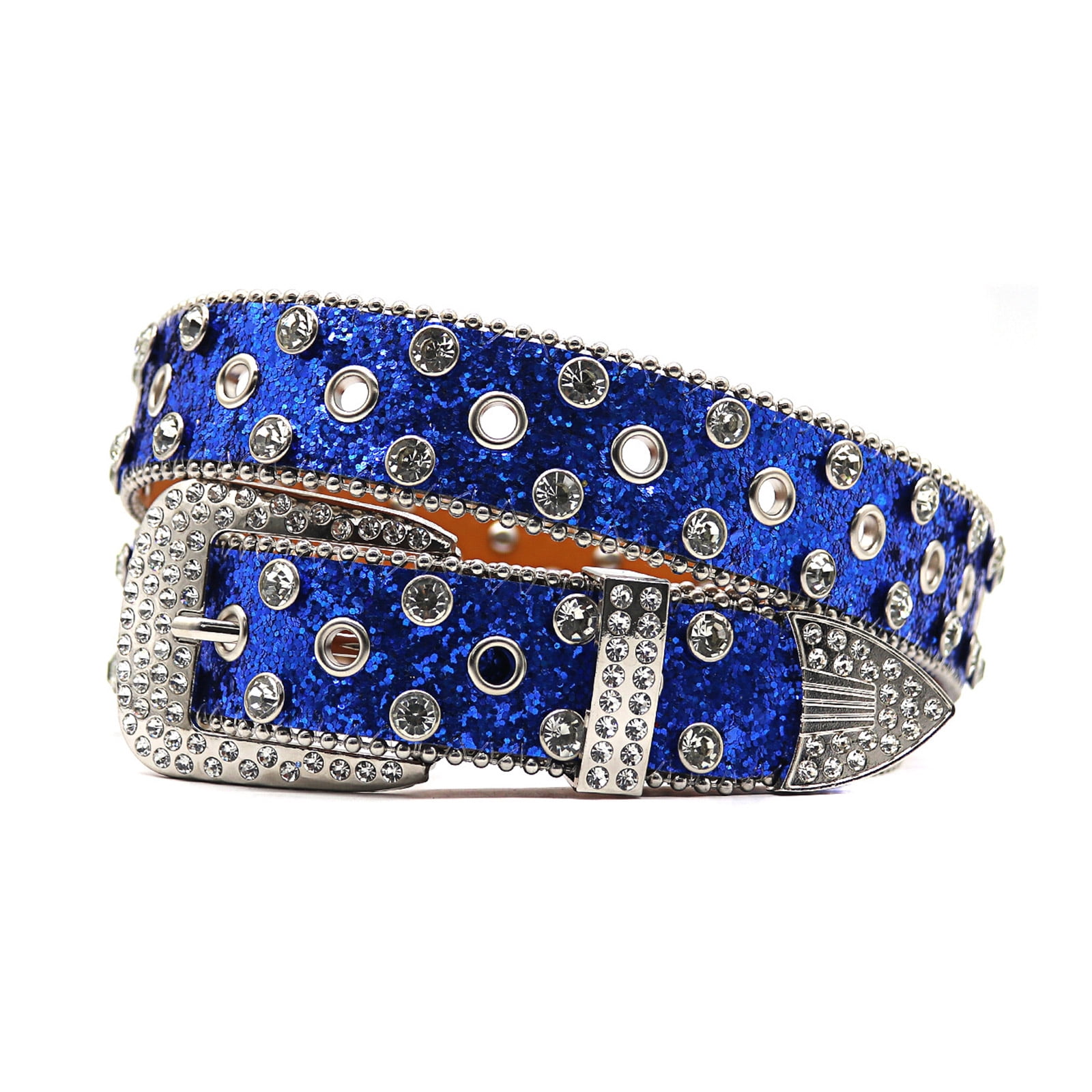 Cowboy Belt for Women Street Fashion Rhinestones Wide Belt Punk Pin ...