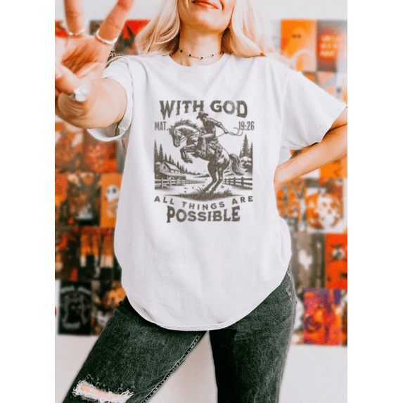 Cowboy Bible Verse Faith Scripture Western Rodeo Religious Quote Unisex ...