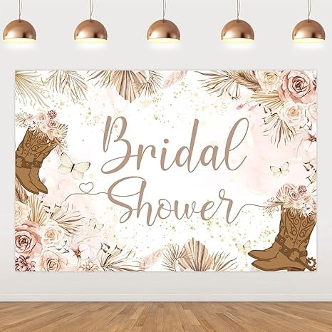 Cowboy Boot Bridal Shower Decorations Vintage Boho Western Cowboy Boot ...