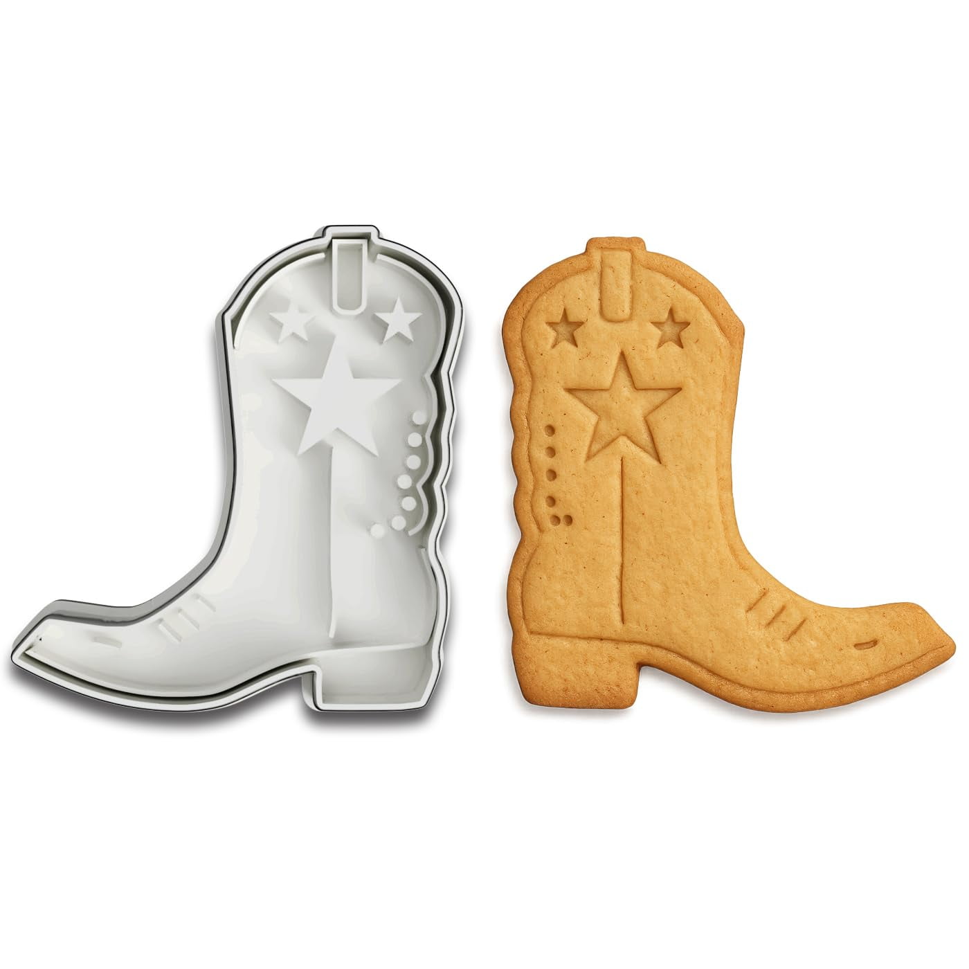Cowboy Boot Cookie Cutter - 4.25x3.94 Inches, Western-Themed Baking ...