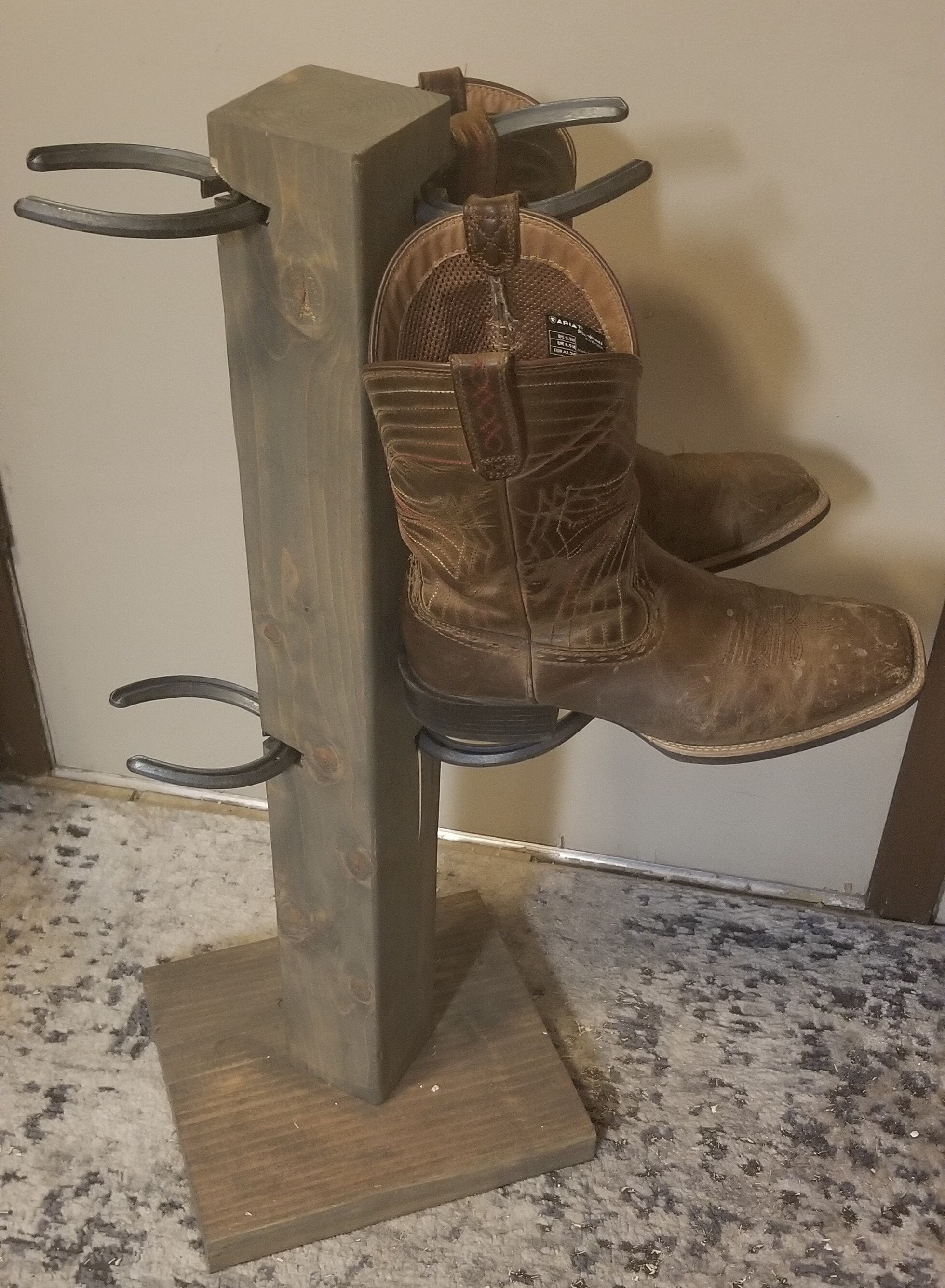 Cowboy Boot Rack - 4 Cap Boot Tree - Walmart.com