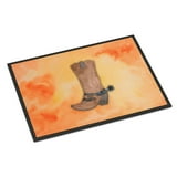 Cowboy Boot Watercolor Doormat 24x36 - Walmart.com