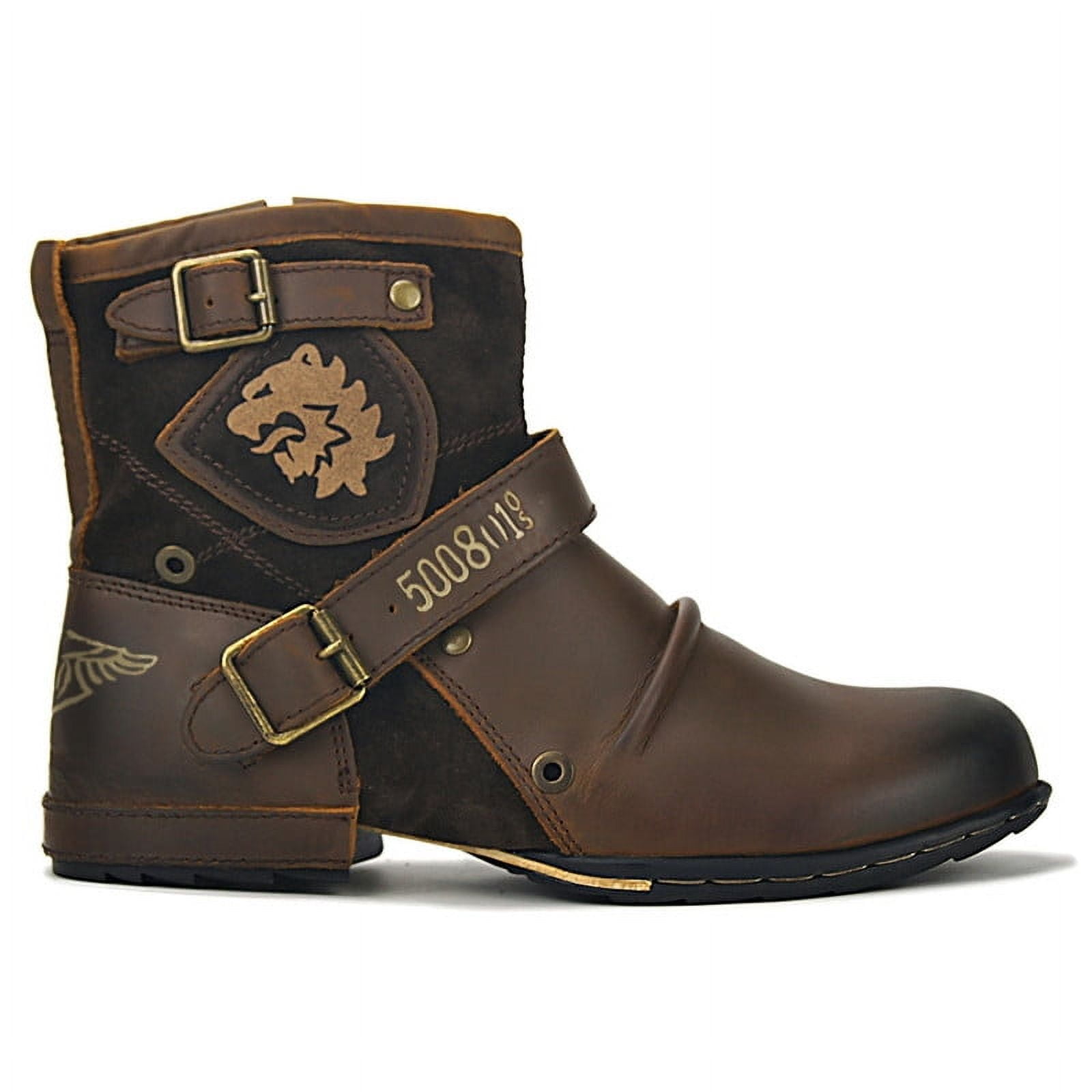 Cowboy Boots For Men Fashionable Retro Zipper Classic Short Boots For ...