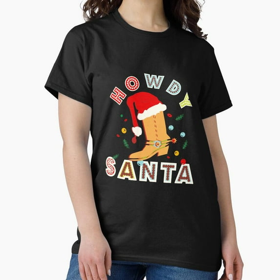 Cowboy Boots Holiday Cheer Western Winter Style Unisex T-Shirt, up to ...