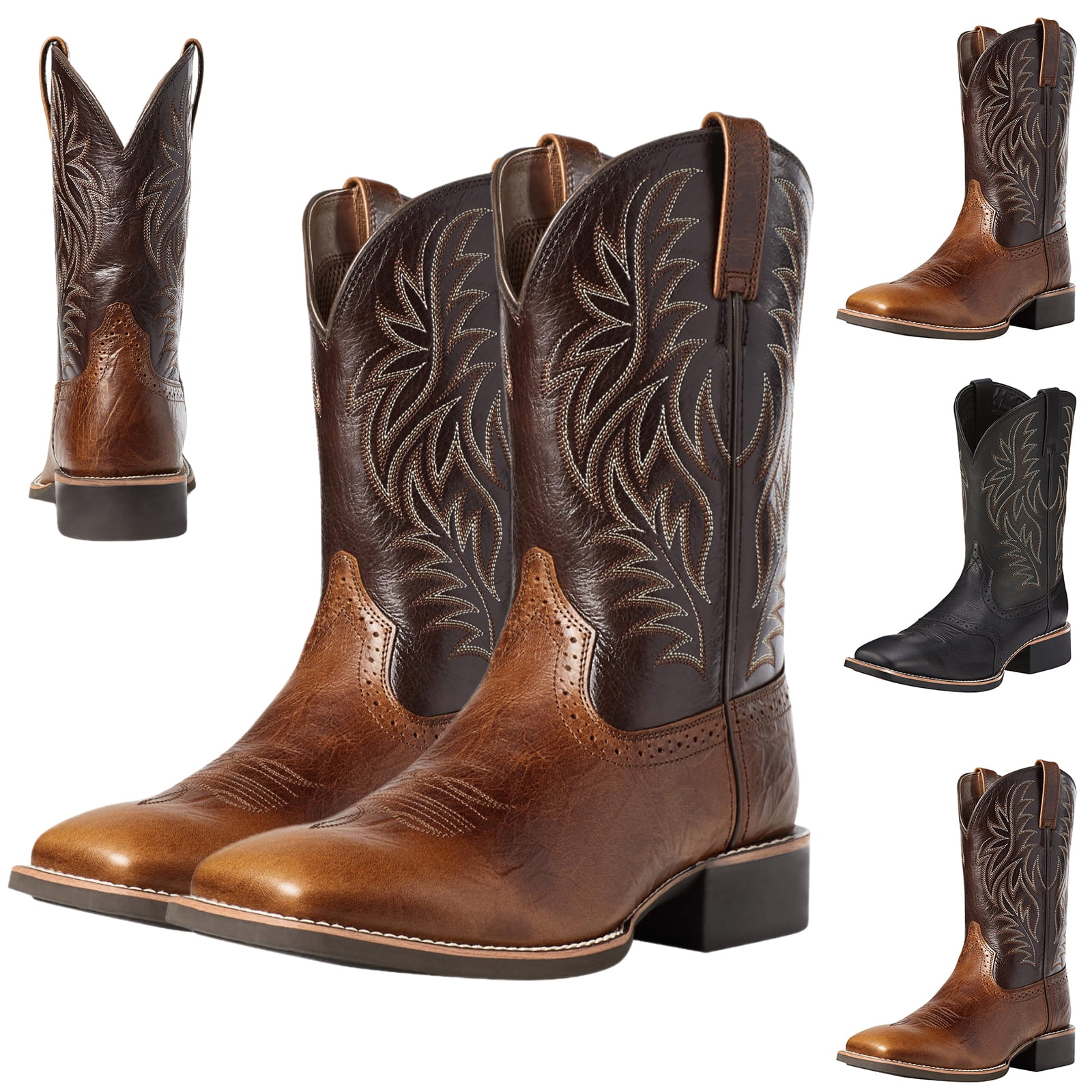 Cowboy Boots for Men Women Men's Western Boots with Embroidery Slip ...