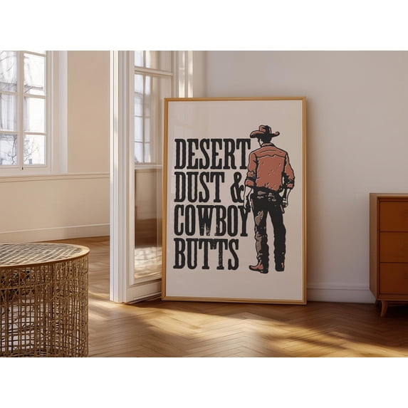 Cowboy Boots Poster: Retro Western Ranch Decor, Unframed Canvas Size ...