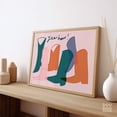 Cowboy Boots Print Western Decor Cowgirl Line Dancing Drawing Country ...
