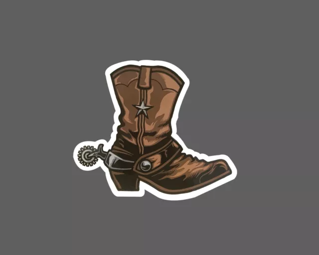 Cowboy Boots Sticker Spur Waterproof Sticker Phone Decal Water Bottle ...