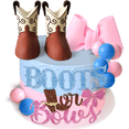 Cowboy Boots and Bows Cake Decorations - Western Theme Party Decor for ...