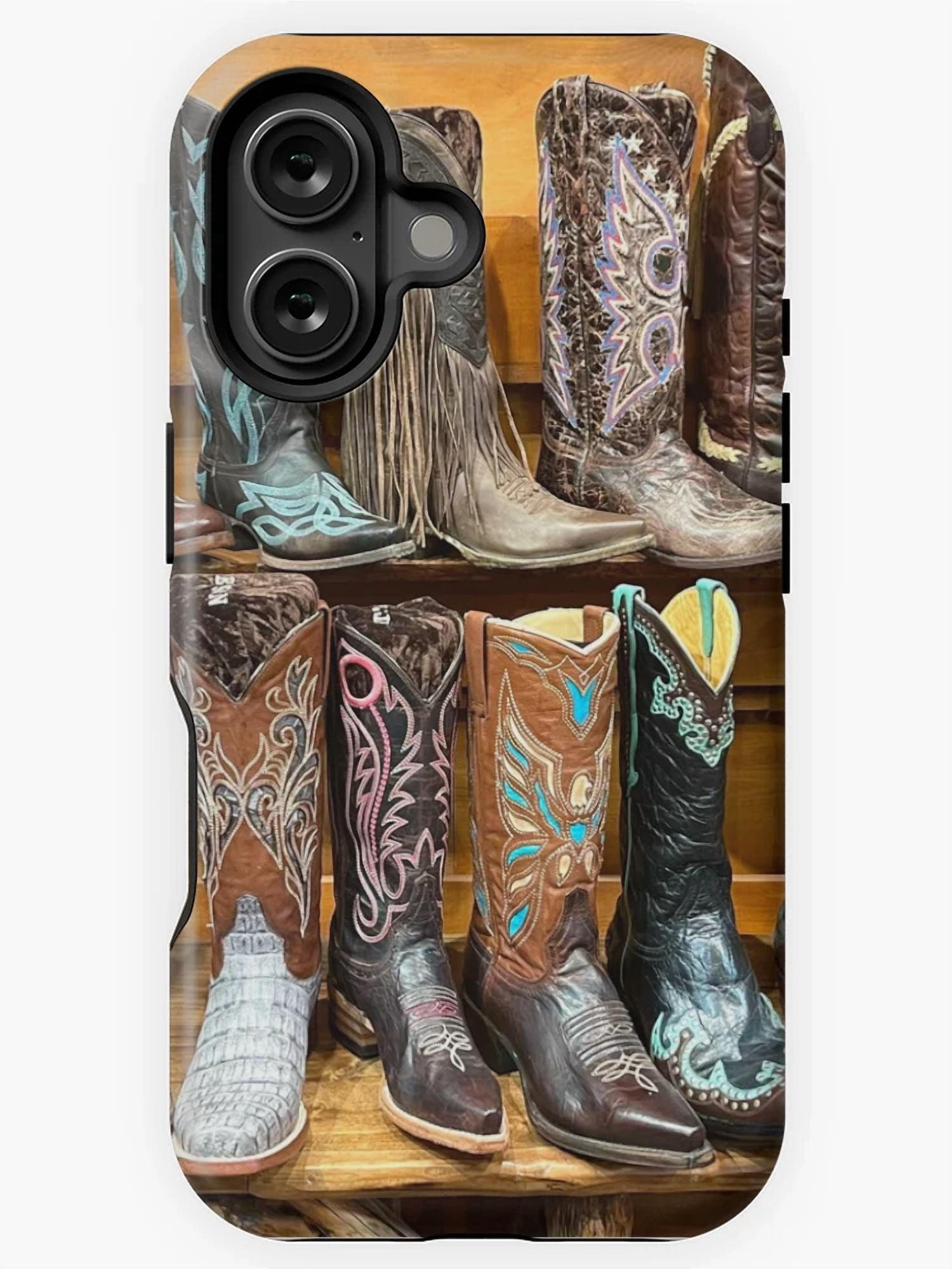 Cowboy Boots in Store Display iPhone Case 11 12 13 14 15 16 Pro Max ...