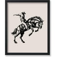 Cowboy on Bucking Horse Poster - Retro Cowboy Print - Western Art ...