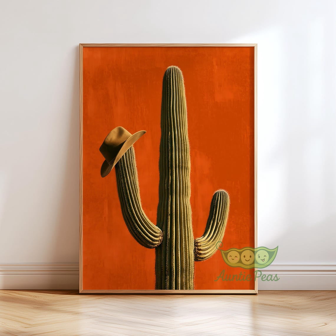 Cowboy Cactus Western Desert Saguaro Cactus Rustic Poster Unframed ...