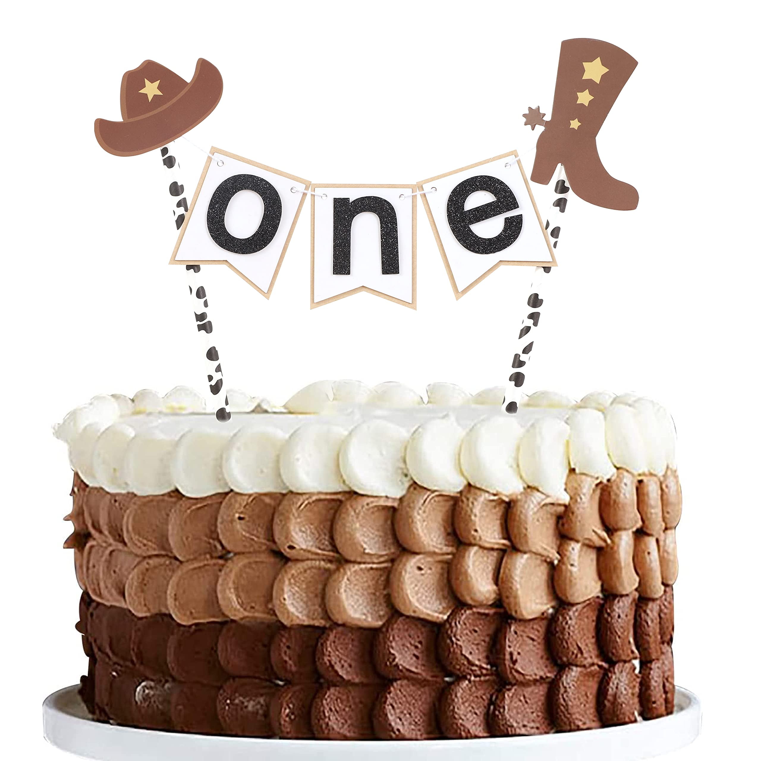 Cowboy Cake Topper For 1st Birthday - First Rodeo Cake Topper,Western ...