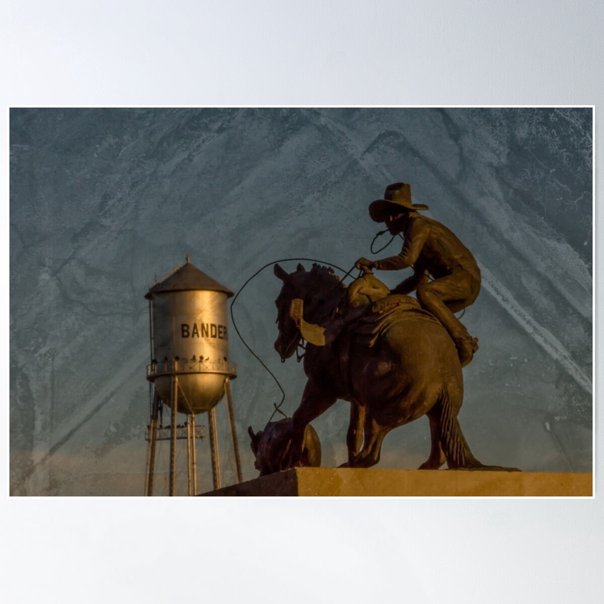 Cowboy Capital - Bandera - Texas Poster Wall Art, Modern Wall Decor For ...