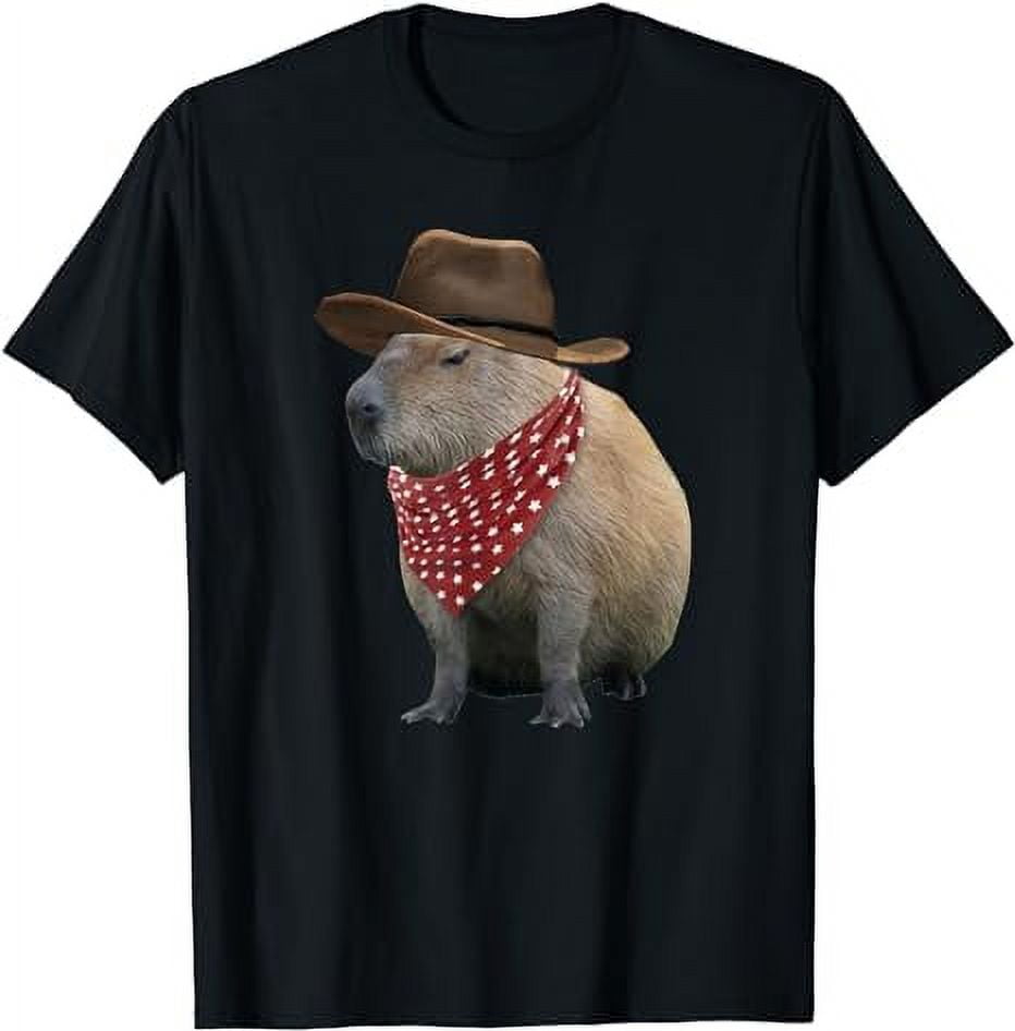Cowboy Capybara Shirt Funny Howdy Capy T-Shirt - Walmart.com